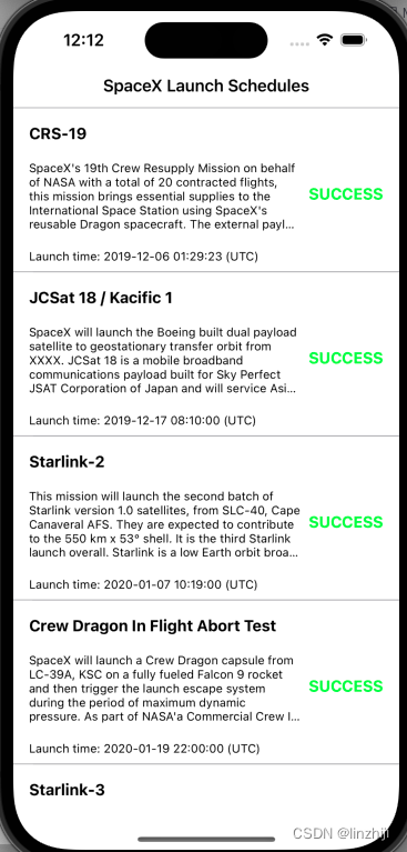 使用MVVM Swift UIKit RxSwift 写一个SpaceX 发射计划APP_rxswift + viewmodel-CSDN博客