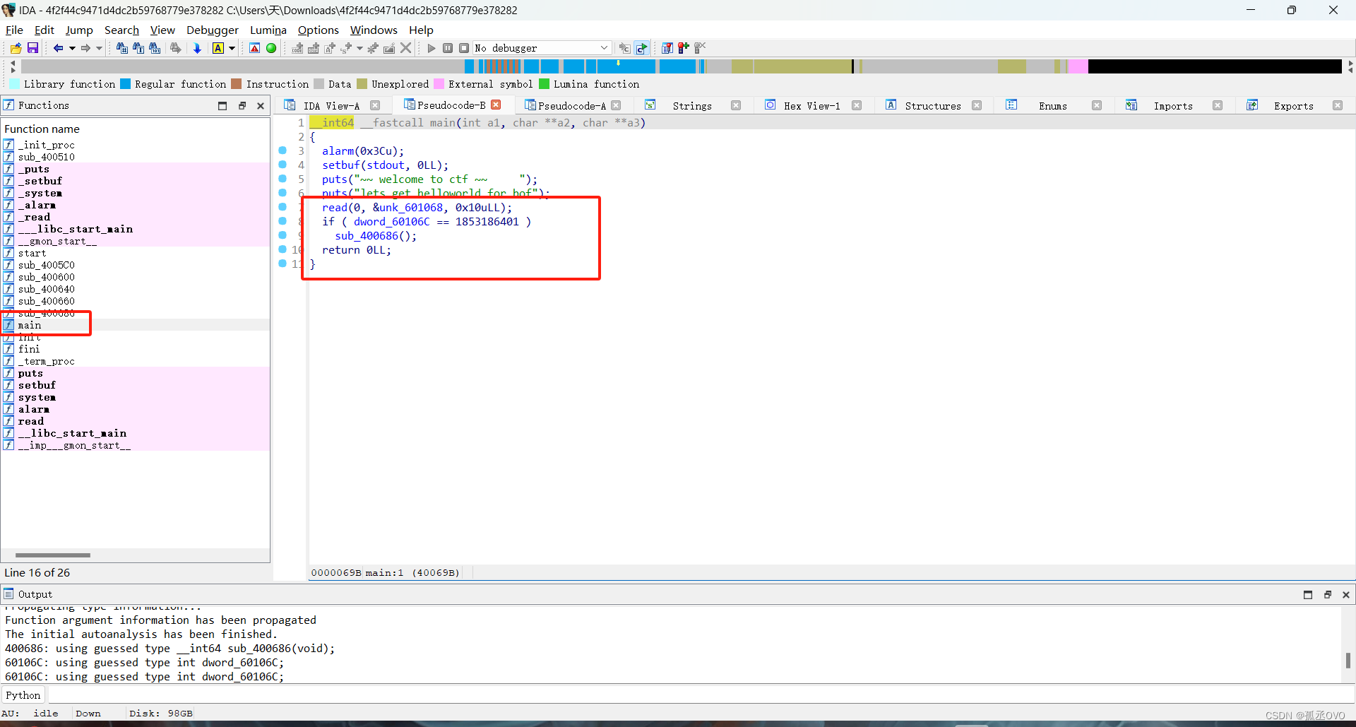 攻防世界 hello_pwn_攻防世界pwn-CSDN博客