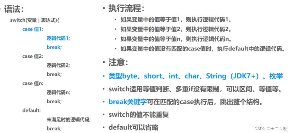 Java中if-else和switch-case_java中switsh的case中不能用if吗-CSDN博客
