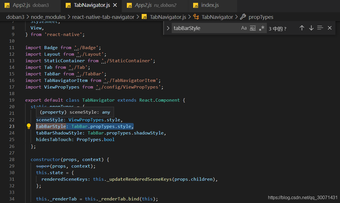 解决React Native TabNavigator tabBarStyle警告问题-CSDN博客