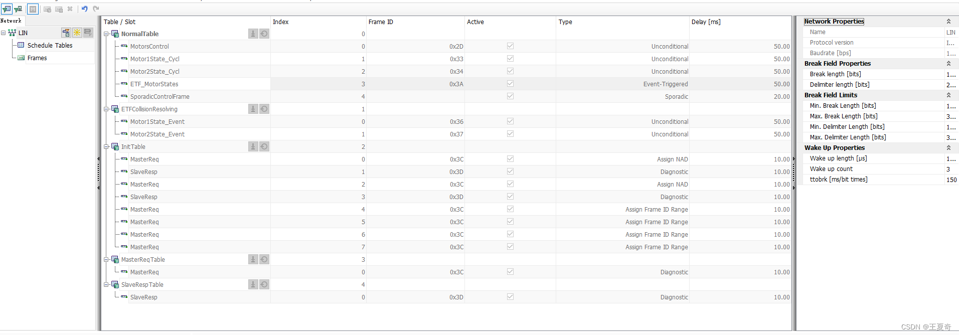CANoe中LIN工程主节点的配置（如何切换调度表）_canoe lin配置-CSDN博客