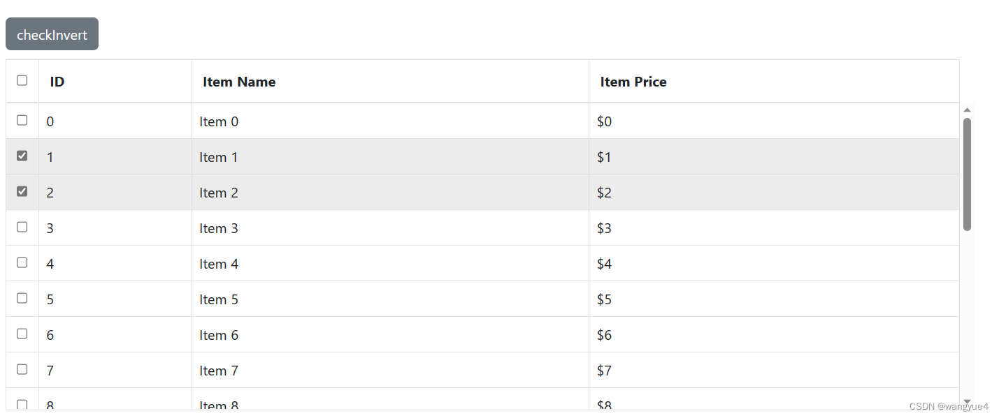 Bootstrap table check uncheck rows Check Invert(反选)_bootstraptable check-CSDN博客