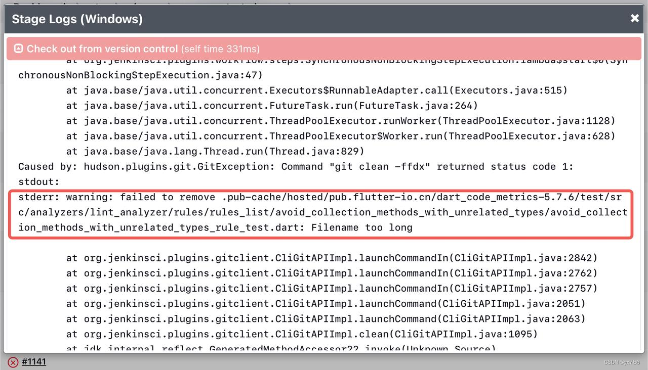 jenkins执行git clean -ffdx报错文件名太长：filename too long_jenkins file name too long-CSDN博客
