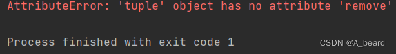 AttributeError: ‘tuple‘ object has no attribute ‘remove‘_attributeerror ...