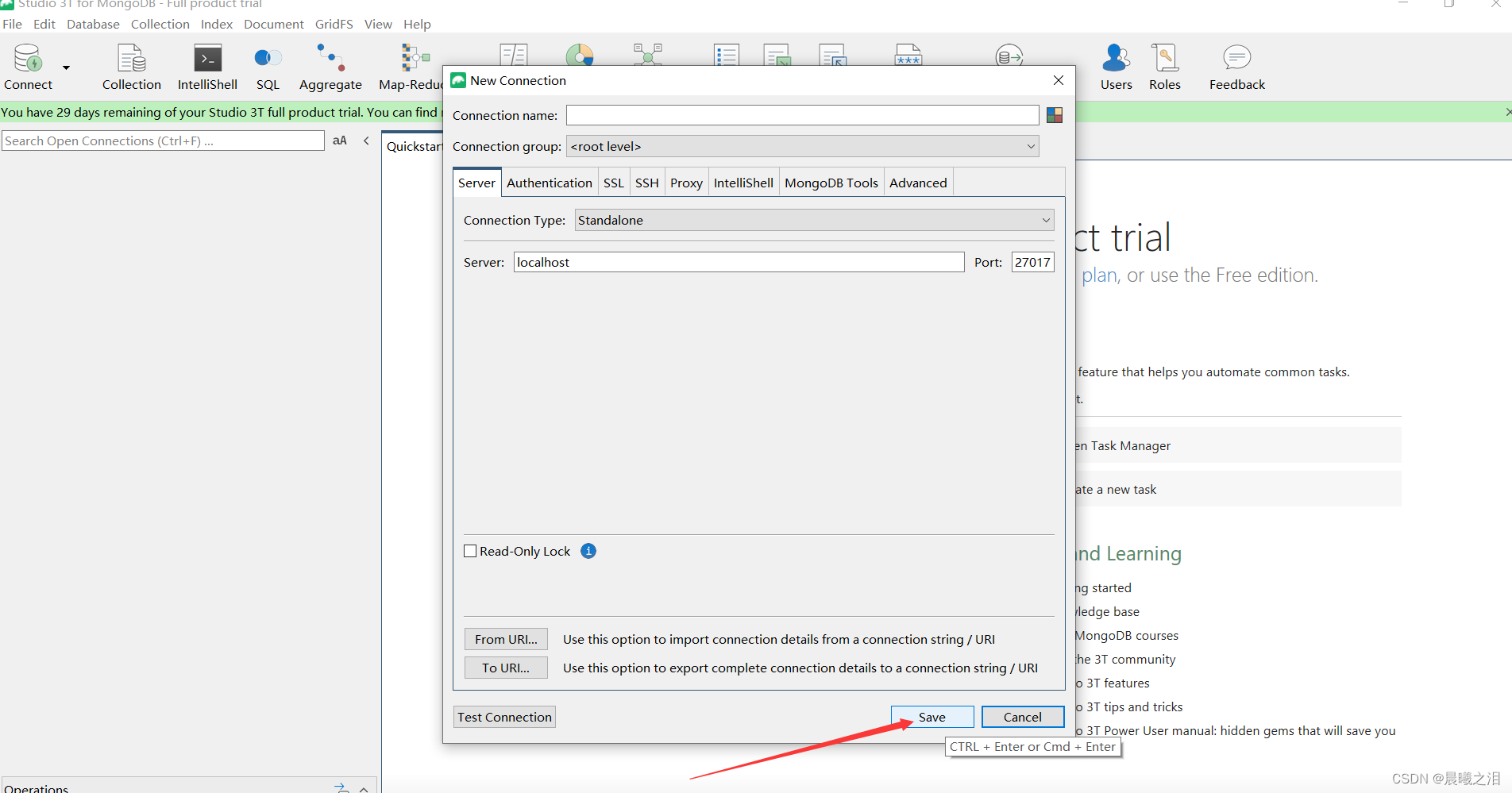 Studio 3T使用教程,本人详细介绍连接Mongodb过程_studio3t连接mongodb-CSDN博客
