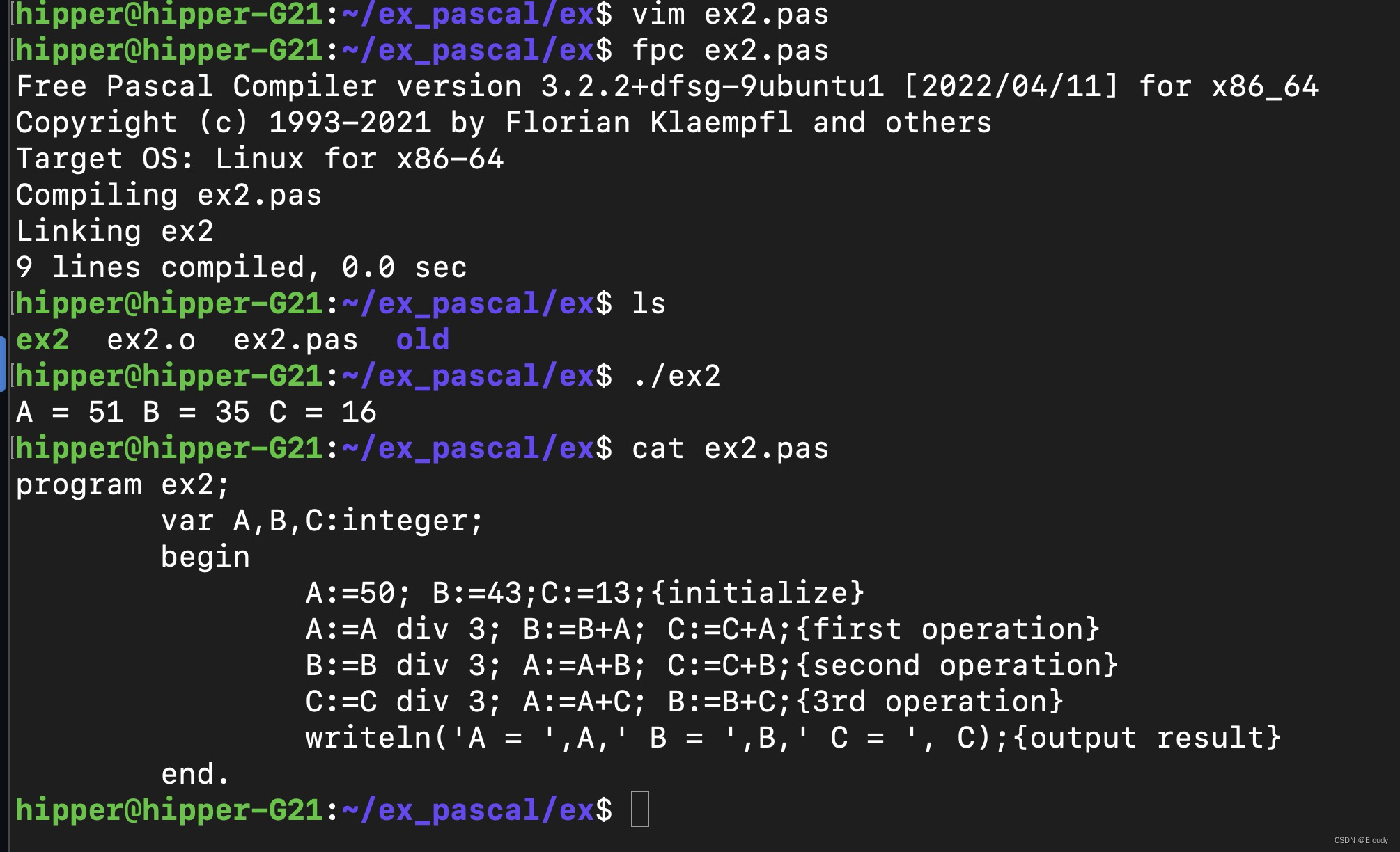 几个简单的 Pascal 程序示例_pascal语言范例-CSDN博客