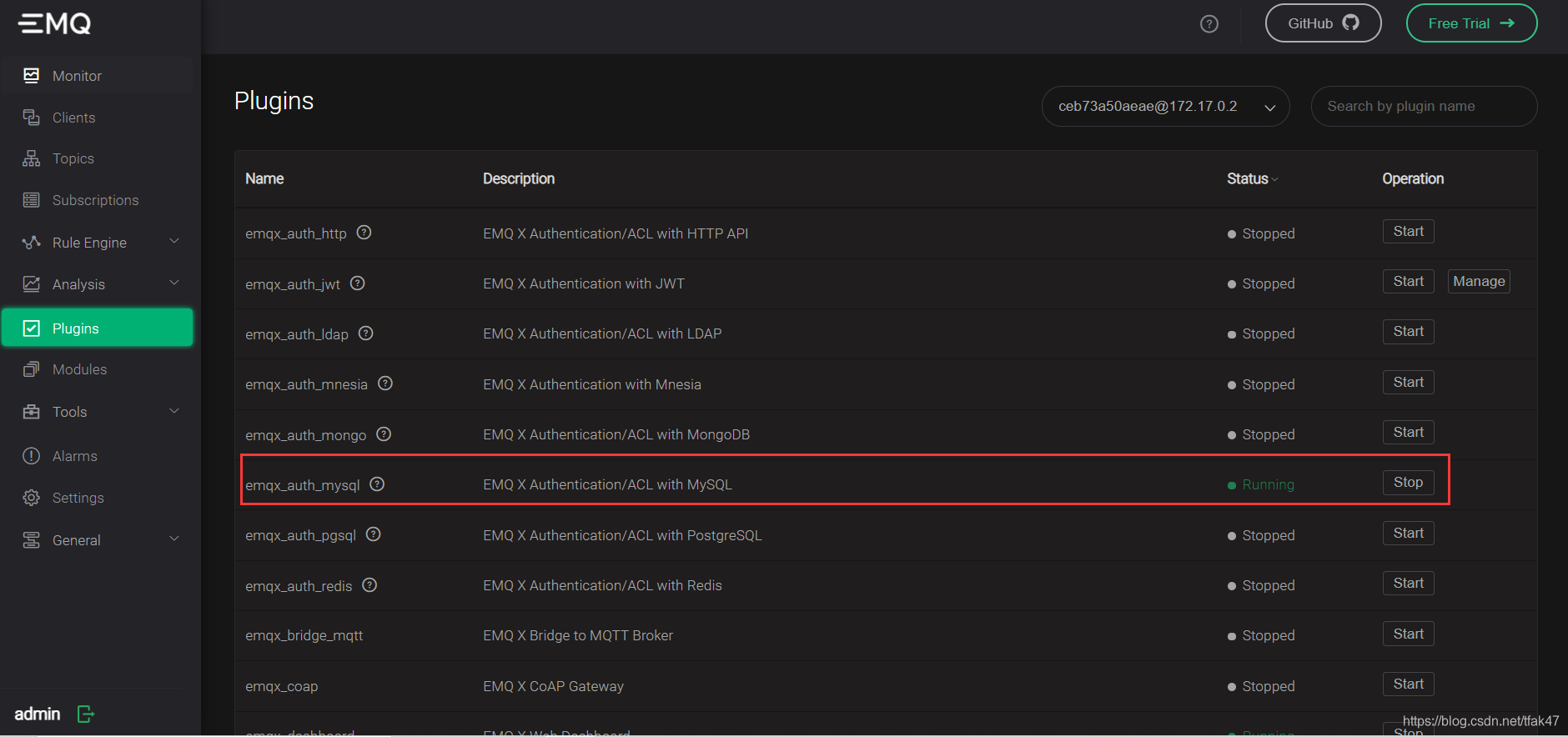 EMQX的安装、使用、Mysql权限认证_emqx 帐号密码认证方法-CSDN博客