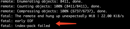 git clone失败: “fatal: index-pack failed“-CSDN博客