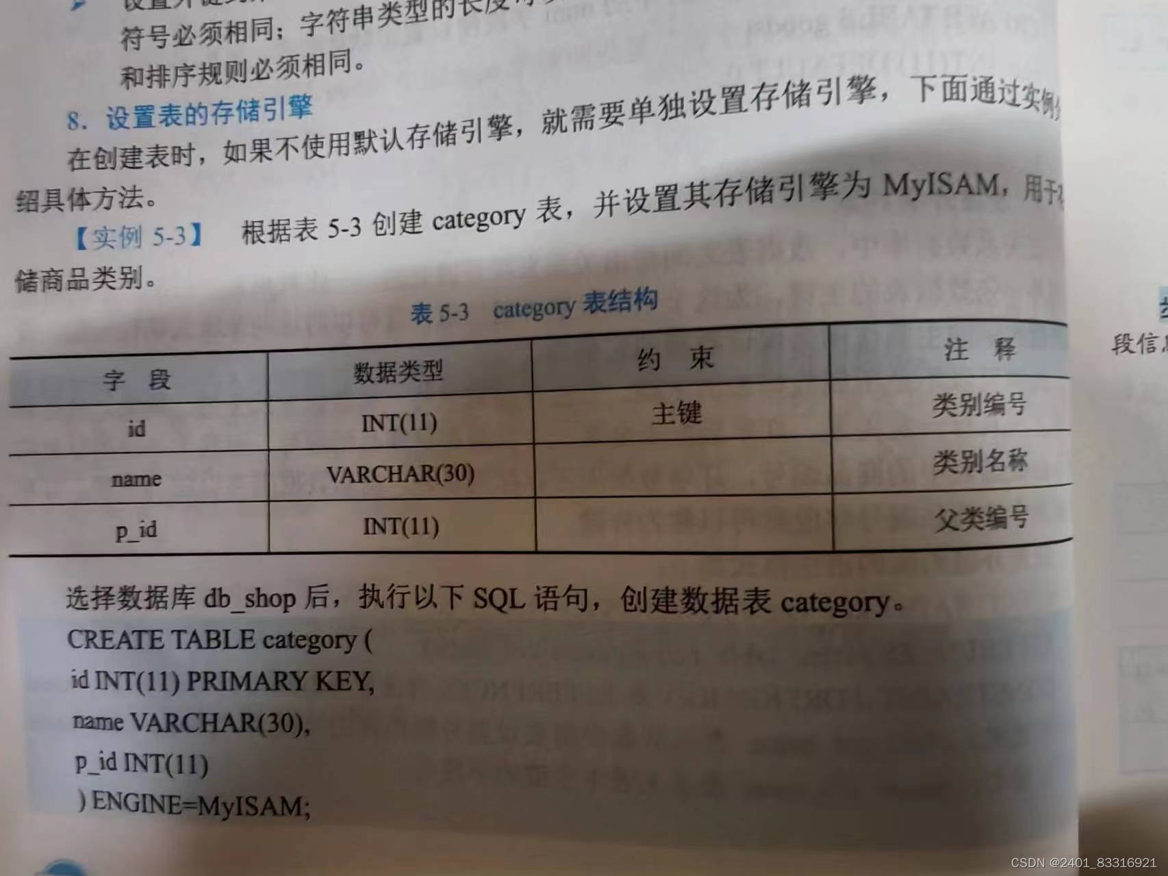 数据表的基本操作 创建表、修改表、删除表、查看表java 查看表结构 Csdn博客 9658