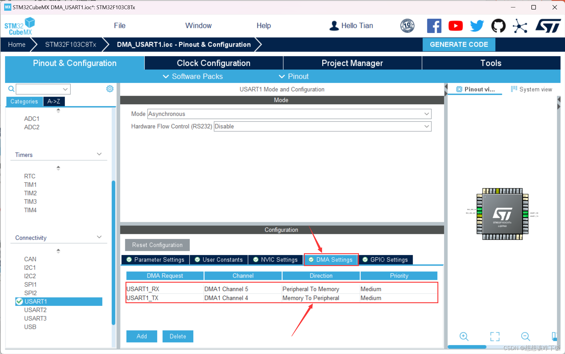 STM32基于DMA方式的串口通信_stm32串口dma-CSDN博客