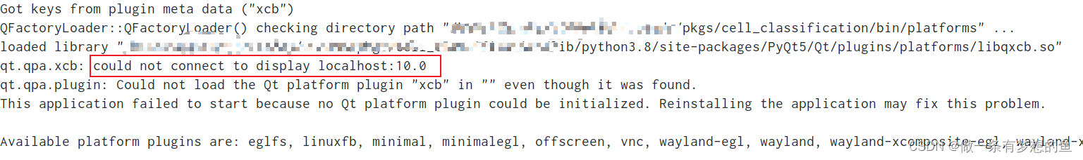 解决qt.qpa.plugin: Could not load the Qt platform plugin “xcb“ in ““ even though it was found.-CSDN博客