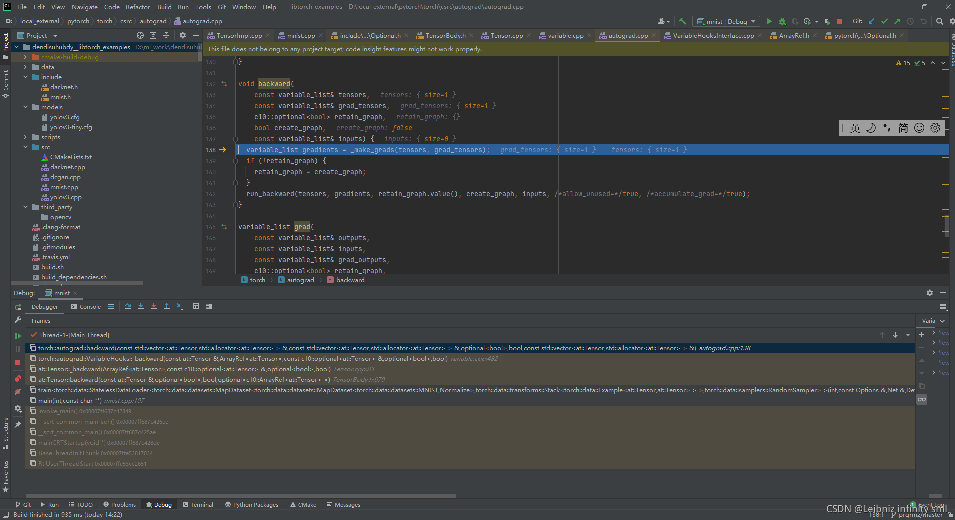 Pytorch 源码分析 C调试 1 Libtorch调试记录 进入torch C源码调试的最方便方案pytorch Cpadding源码 Csdn博客 