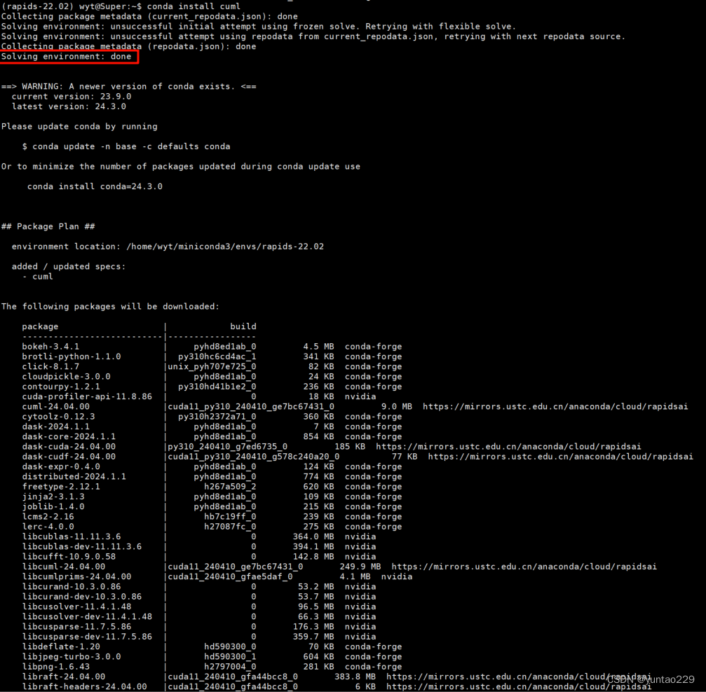 国内安装cudf, cuml_cudf安装-CSDN博客