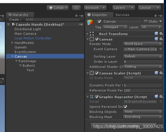 Unity + LeapMotion 识别食指伸出以及食指与 UGUI的 交互_leap motion 如何与unity ugui交互-CSDN博客