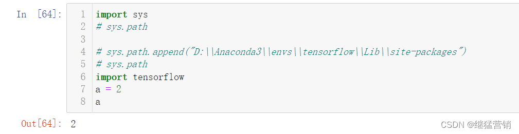 jupyter notebook中No module named ‘tensorflow‘_jupyter notebook no module named 'tensorflow-CSDN博客