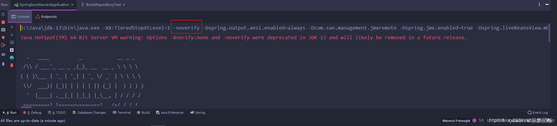 Java HotSpot(TM) 64-Bit Server VM warning: Options -Xverify:none and -noverify were deprecated ...