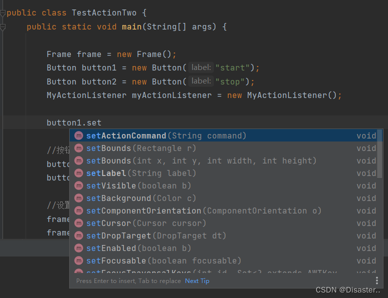 java事件监听中的e.getActionCommand()方法-CSDN博客