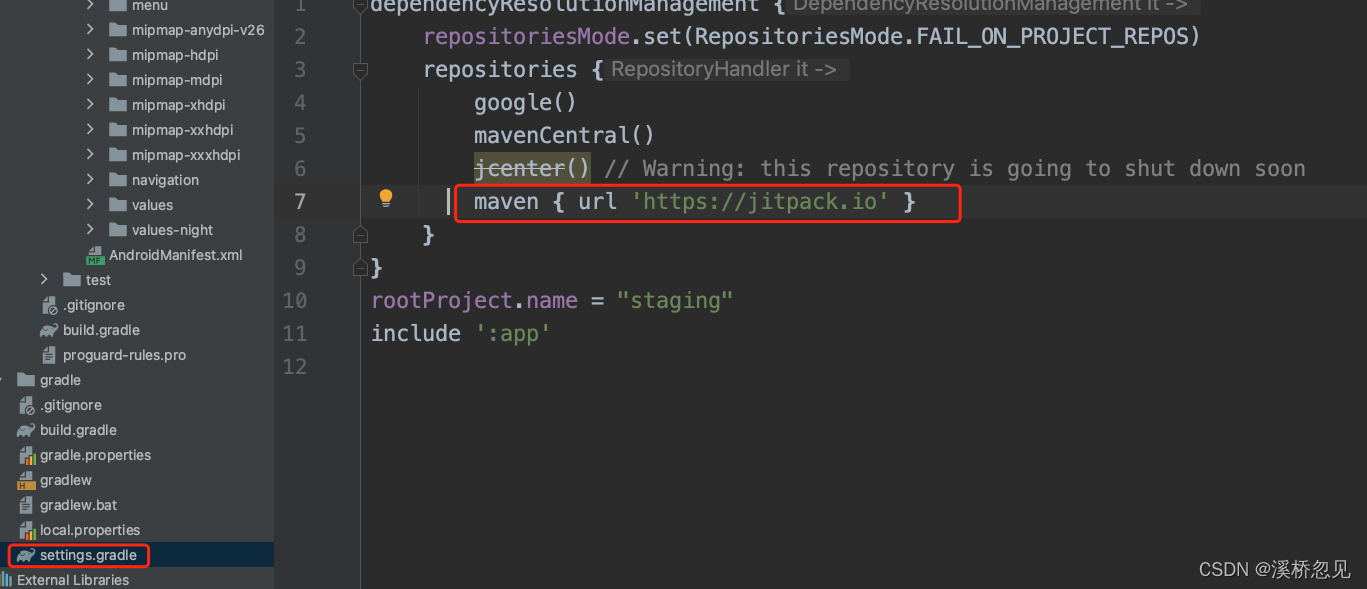 Build was configured to prefer settings repositories over project ...