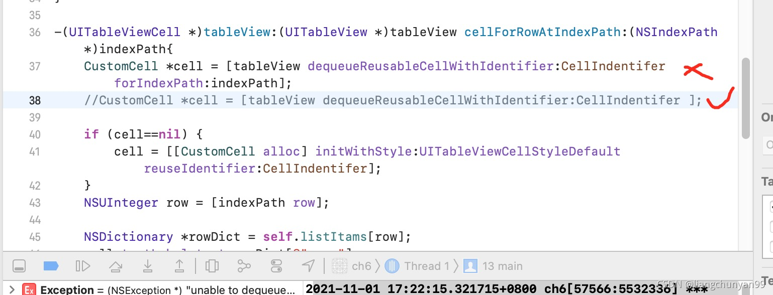erminating app due to uncaught exception ‘NSInternalInconsistencyException‘, reason: ‘unable to ...
