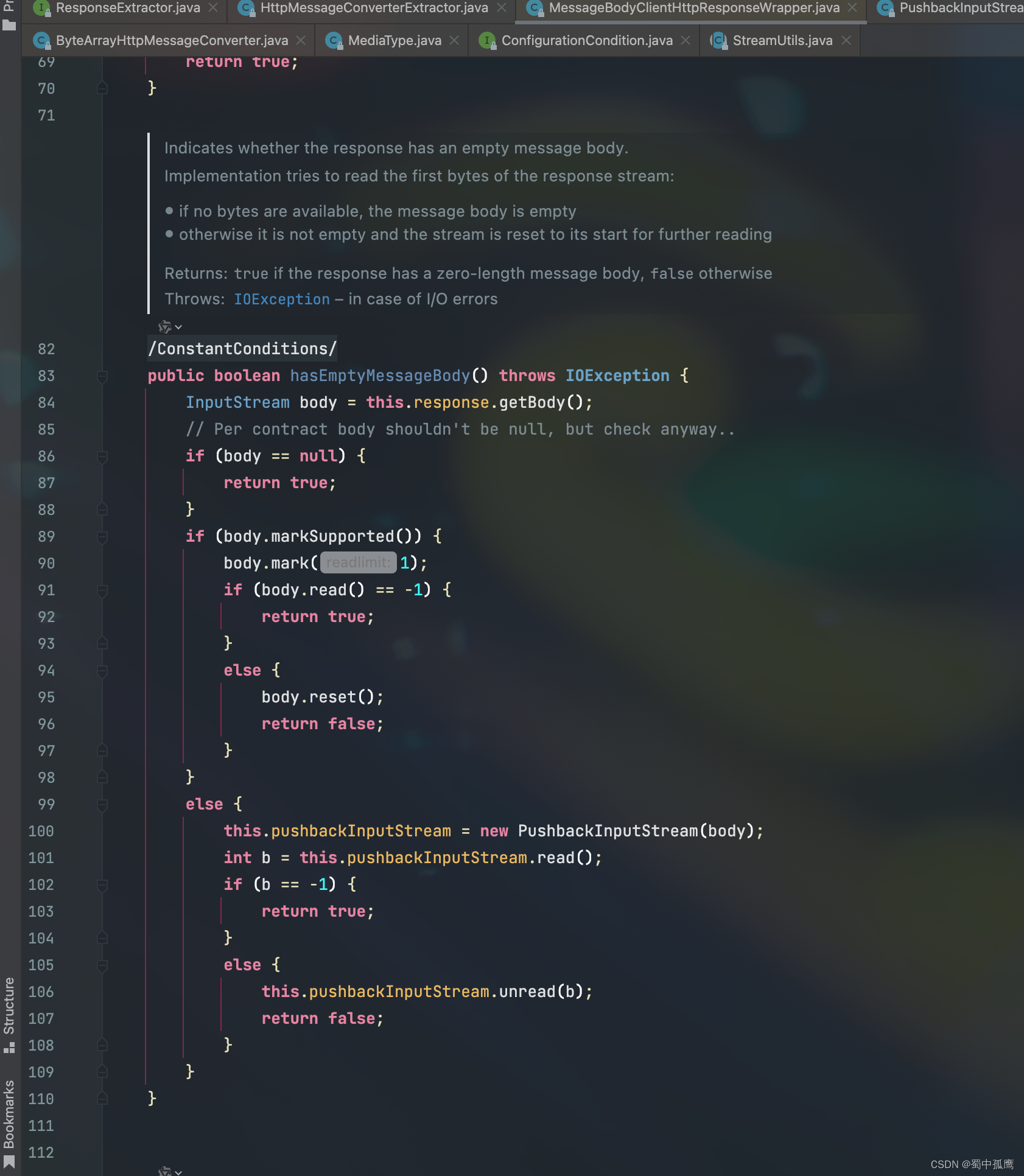 使用回退流PushbackInputStream,在http客户端拦截器中检测http响应是否是文本格式并打印响应内容_拦截器的aftercompletion方法如何将响应体输出日志-CSDN博客
