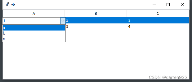 python tkinter中treeview双击列表可修改列值_tkinter中treeview的event双击修改-CSDN博客