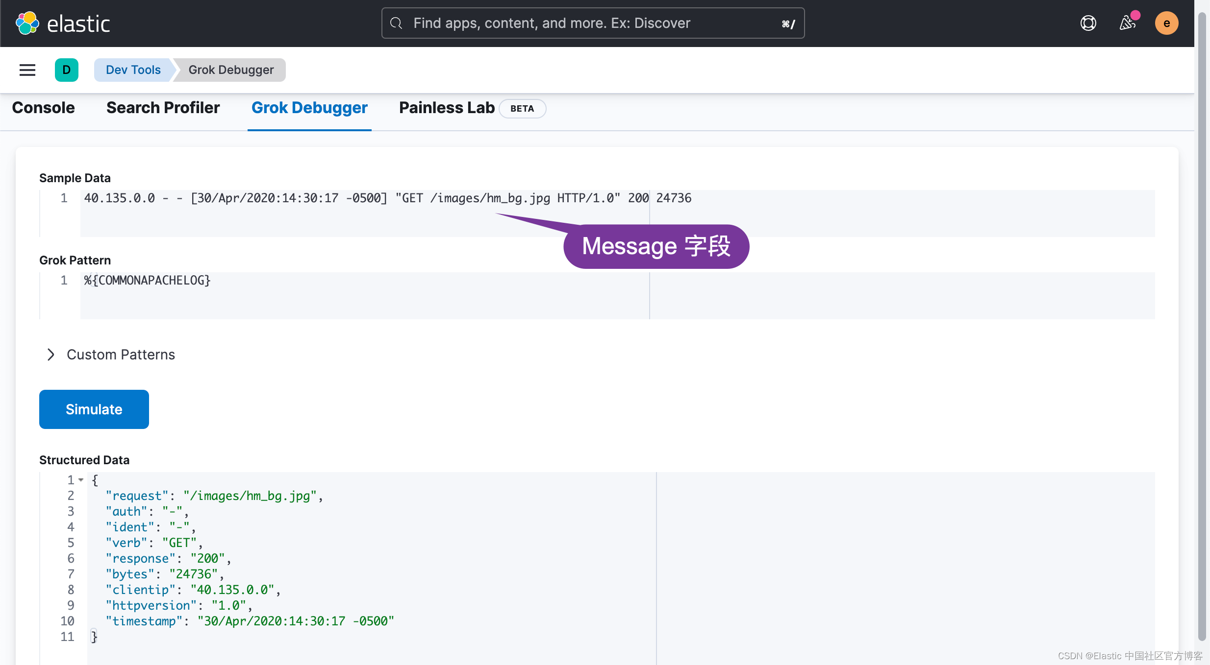Elasticsearch：Runtime fields 及其应用（二）_string clientip=grok('%{commonapachelog}').extract-CSDN博客