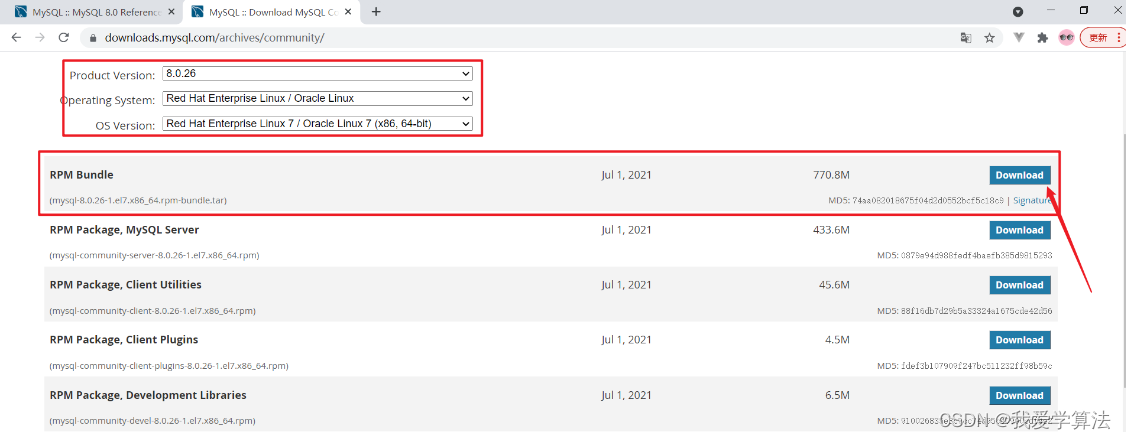 MySQL8.0.26-Linux版安装_linux安装mysql 8.0.26-CSDN博客