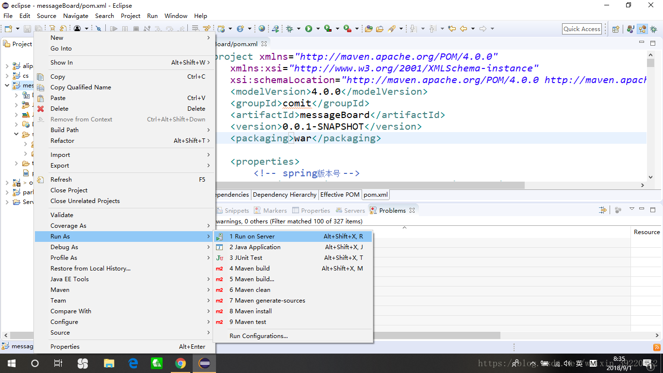 Maven项目Run As无Run On Server的解决方法_myeclipse maven项目没有run on server-CSDN博客