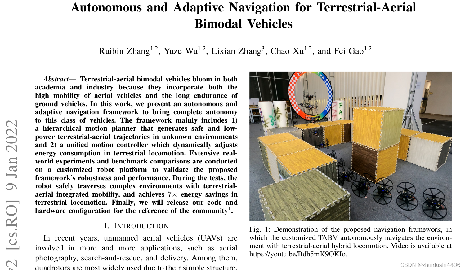 文献笔记-Autonomous and Adaptive Navigation for Terrestrial-AerialBimodal Vehicles-CSDN博客