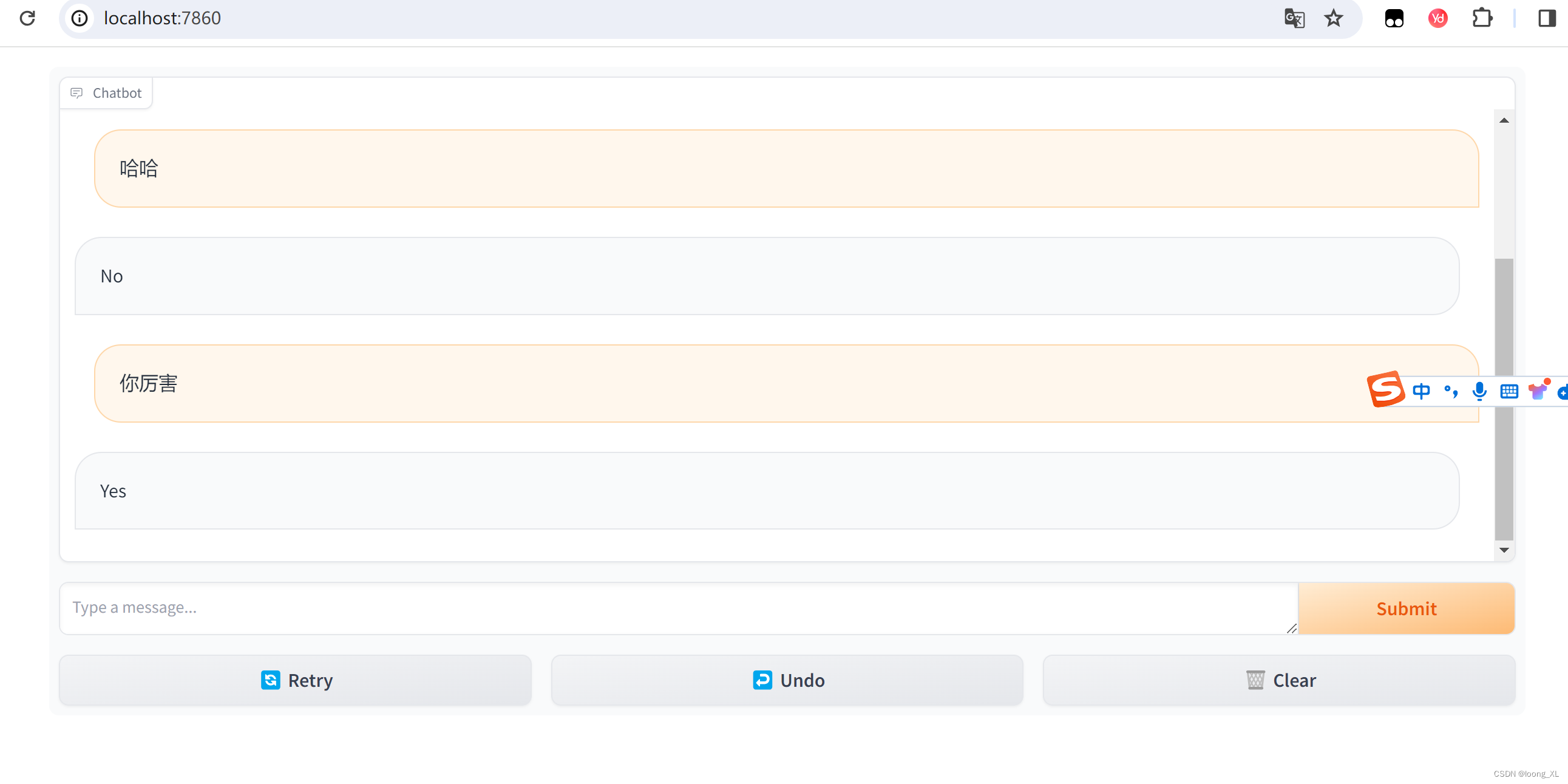 gradio ChatInterface快速创建大模型LLM对话聊天页面-CSDN博客