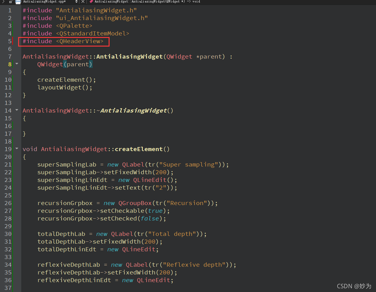 QtCreator 报错“member access into incomplete type QHeaderView“_member access into incomplete type ...