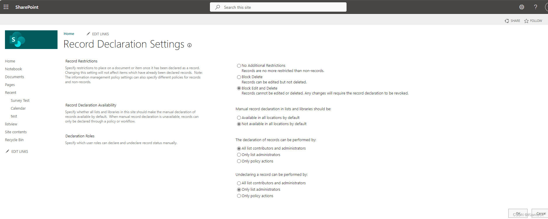 SharePoint - In Place Records Management功能简介_sharepoint in channels和 in site library的区别-CSDN博客