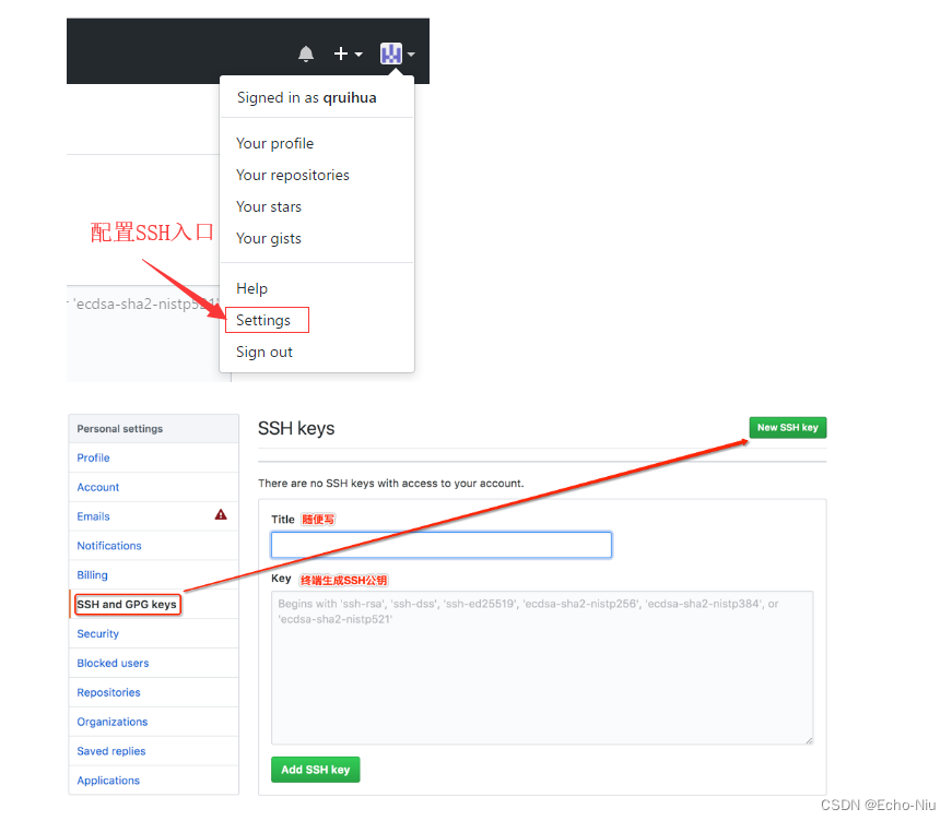 GitHub远程仓库创建与SSH配置的协同开发实践-CSDN博客