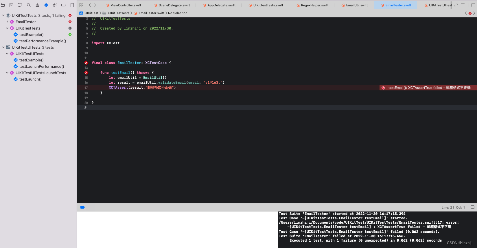 Xcode Swift 单元测试 Testxcode 单元test Swift Csdn博客