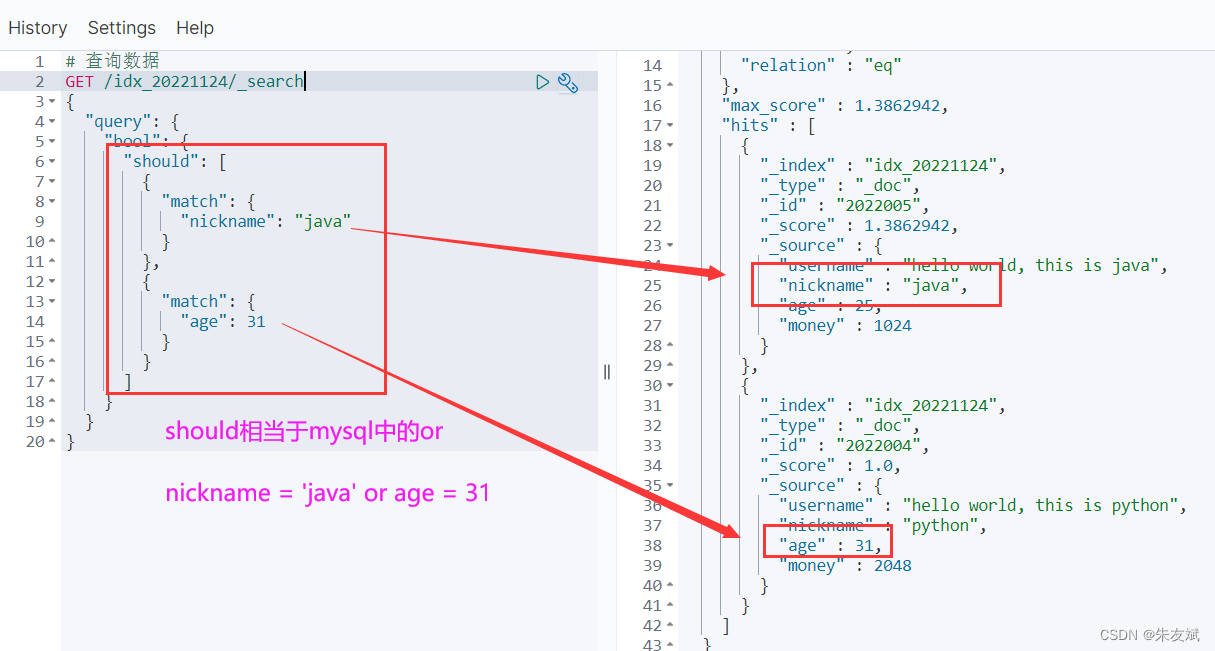 【ES笔记02】ElasticSearch数据库之查询操作（match、must、must_not、should、_source、filter、range、exists、ids、term ...