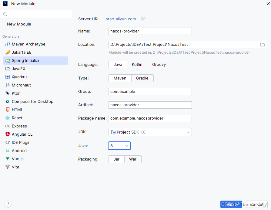 SpringCloud-搭建Nacos服务中心_spring cloud 搭建nacos服务-CSDN博客