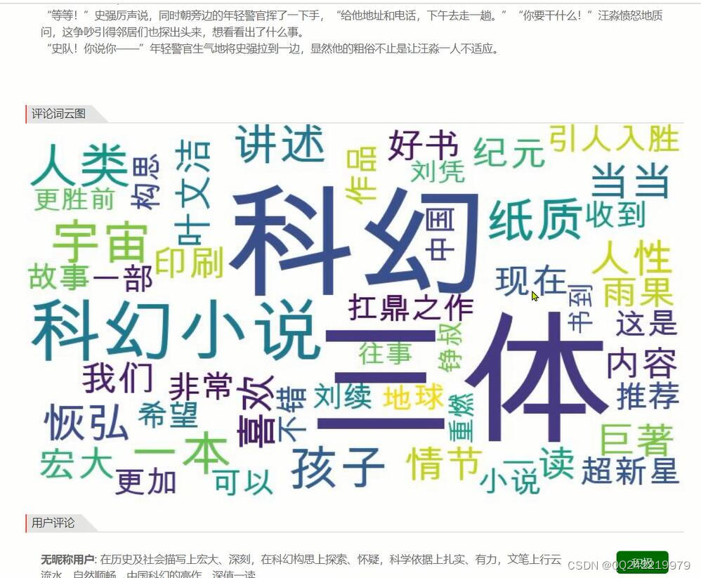 基于python爬虫的个性化图书推荐系统的分析django图书评论情感词云图分析基于爬虫的图书推荐系统 Csdn博客