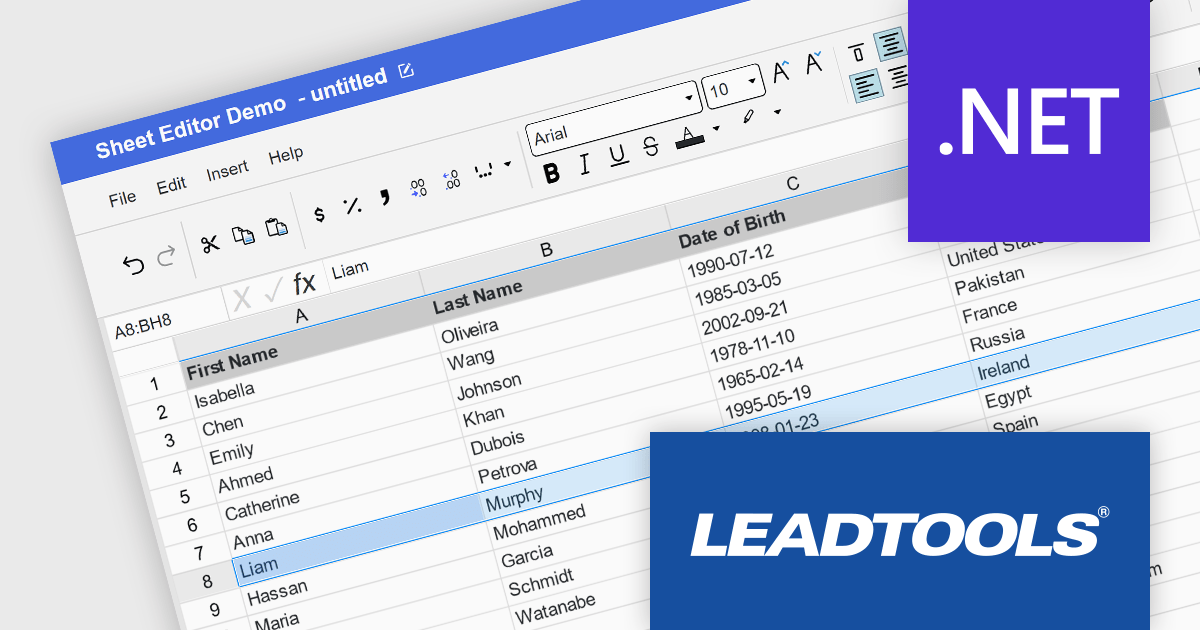 LEADTOOLS - 以编程方式操作电子表格-CSDN博客