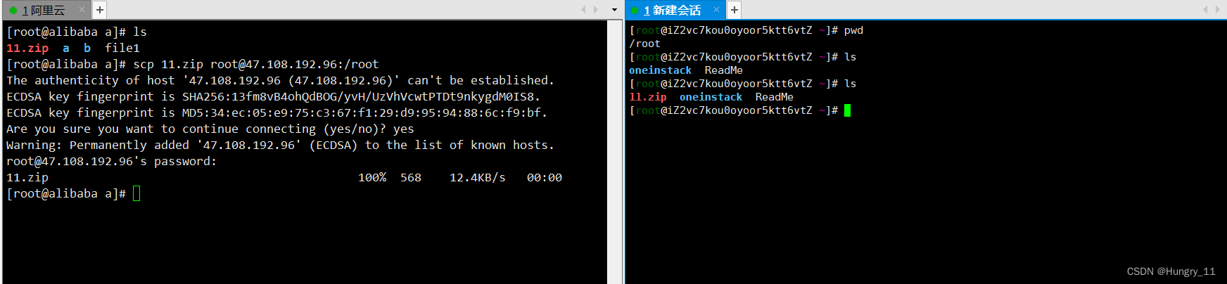 Linux（CentOS7）与用户电脑传输文件（sz与rz）云与云（scp）_centos7 sz命令-CSDN博客