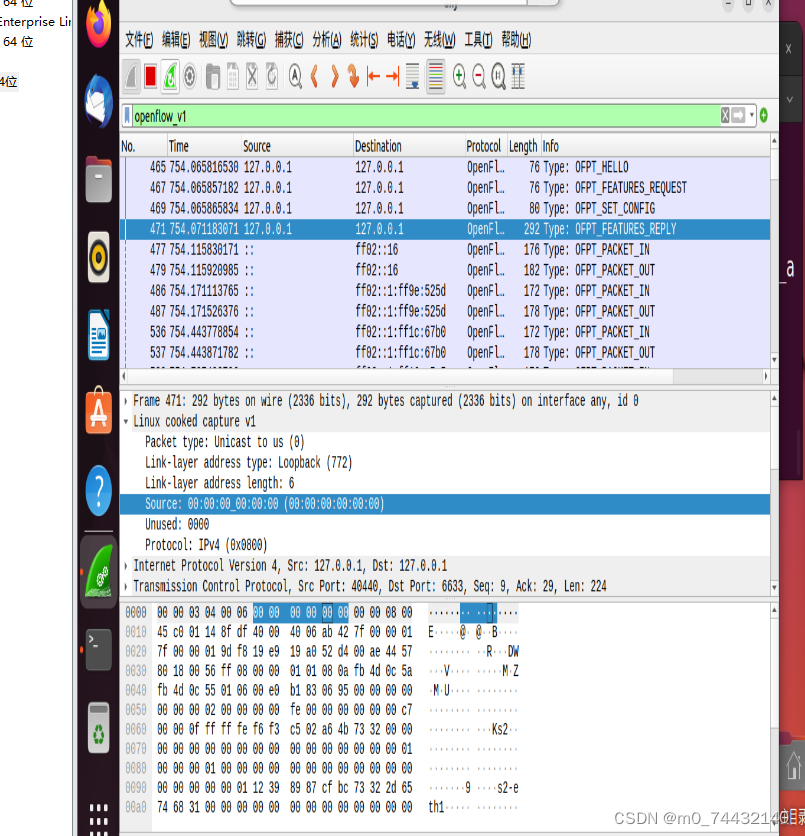 OpenFlow分析协议实践_wireshark flowmod-CSDN博客