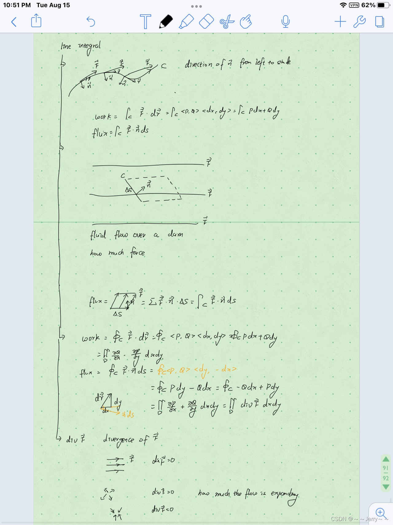 line integral flux-CSDN博客