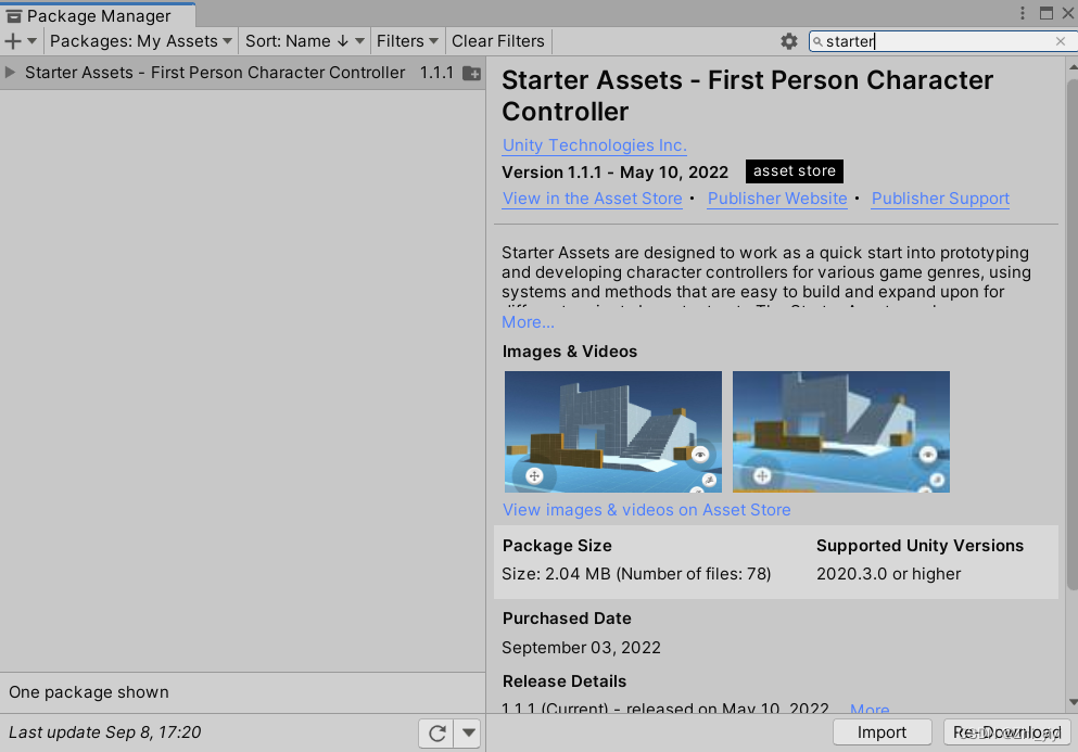 Unity第一人称控制器使用unity的starterassets Firstpersonupdates In New Ch Csdn博客 