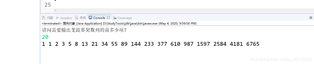 Java 递归实现输出斐波那契数列的前n项含代码及运行结果编写程序输入整数n打印fibonacci数列的前n项要求用递归函数实现 Csdn博客