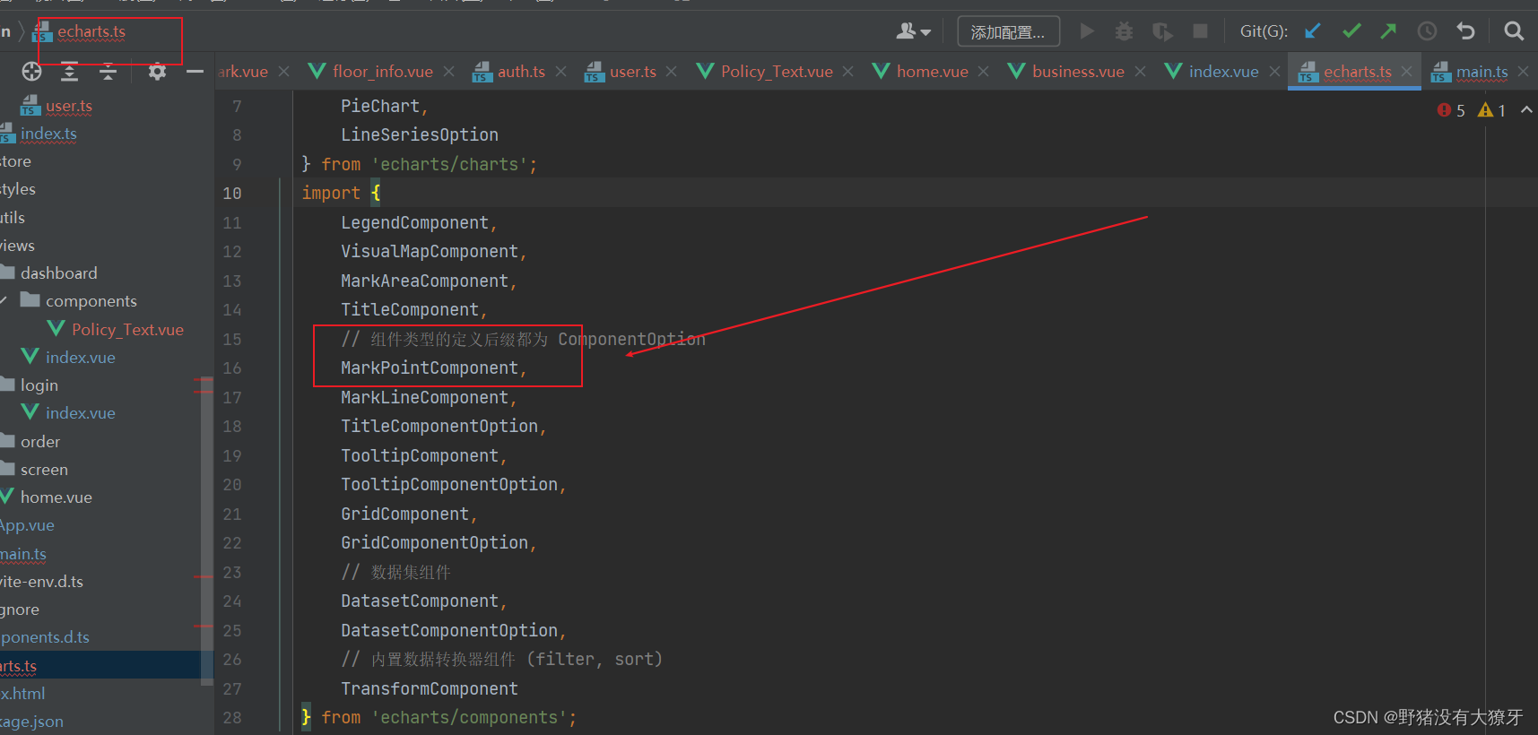 Vue3关于echarts按需引入问题以及设置了markpoint之后最大值和最小值不在图表里面显示的问题前端echarts Markpoint不生效 Csdn博客