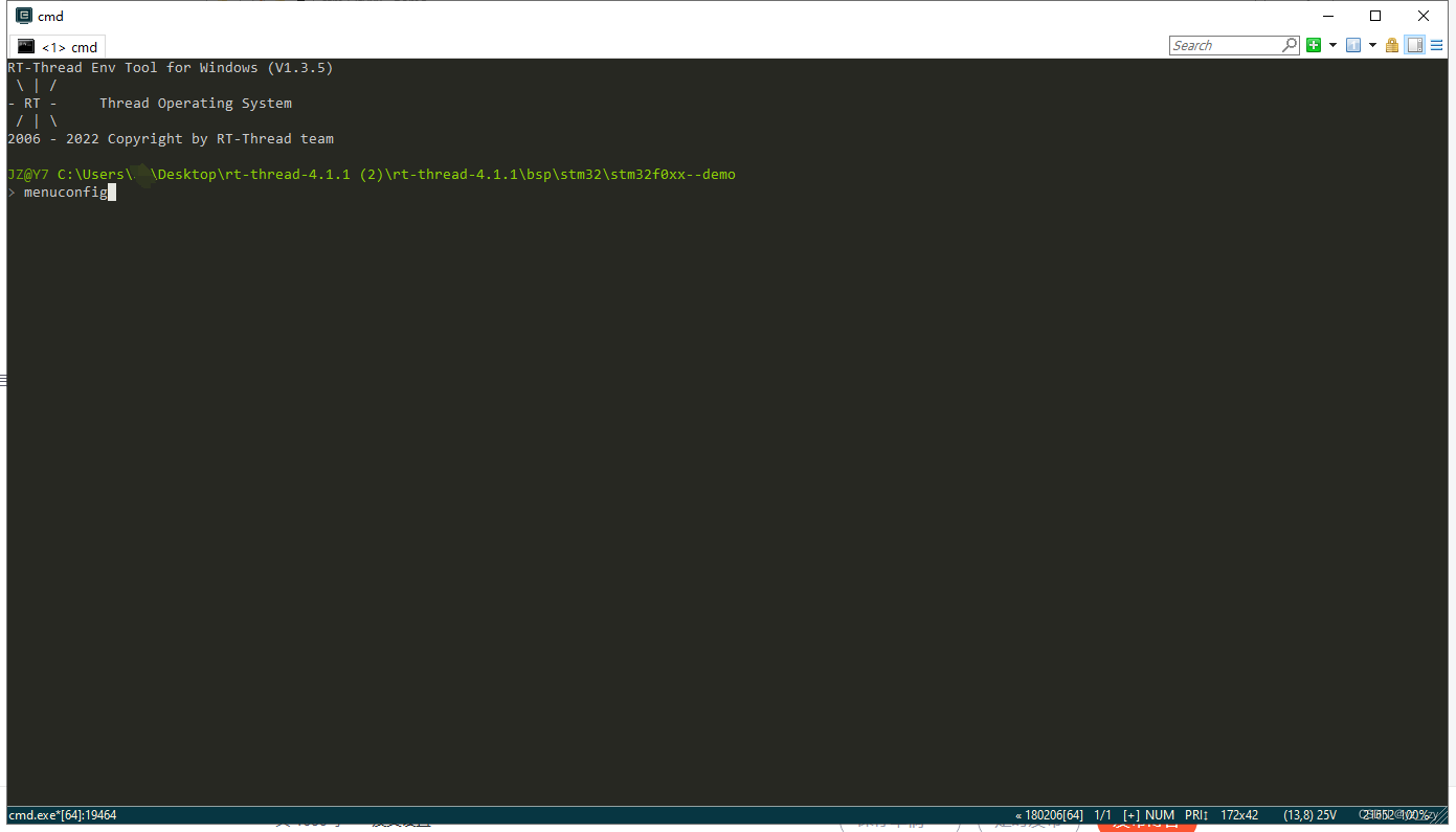 手把手教学：ENV配置RT-Thread_rt-thread env-CSDN博客