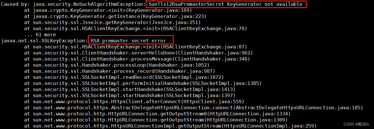 SSLKeyException：RSA premaster secret err_sslkeyexception: rsa premaster secret error-CSDN博客