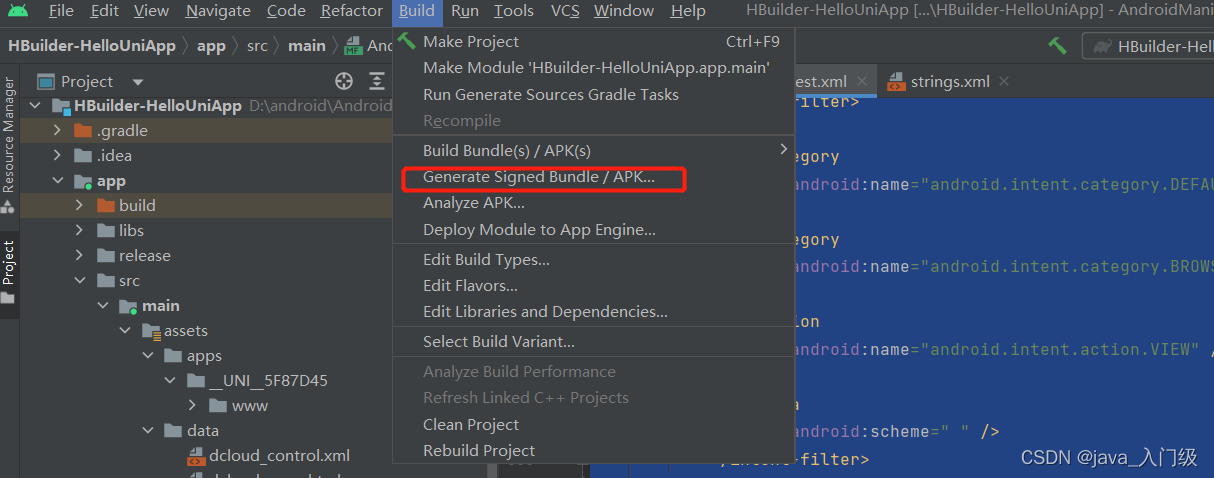 uni-app android 本地离线打包步骤【保姆级】一看就会_hbuilderx生成apk-CSDN博客