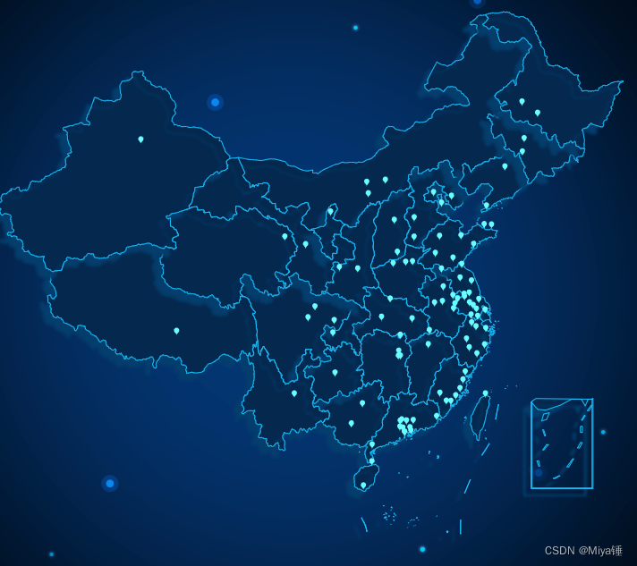 Vue Echarts中国地图标点下钻到省加点击事件vue Echarts地图标点点击事件 Csdn博客
