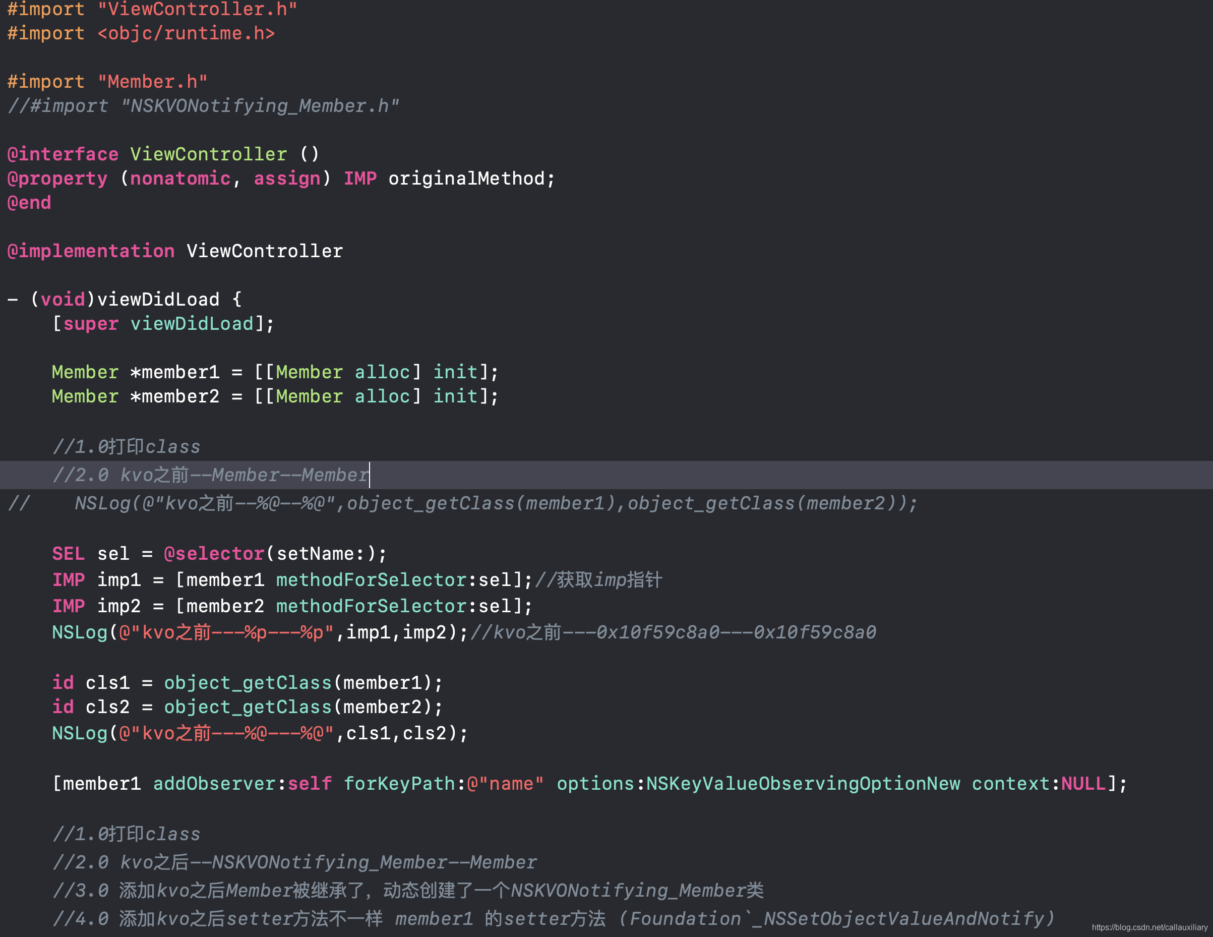 iOS 深入理解KVO底层实现原理_ios kvo为什么要生成一个中间类-CSDN博客